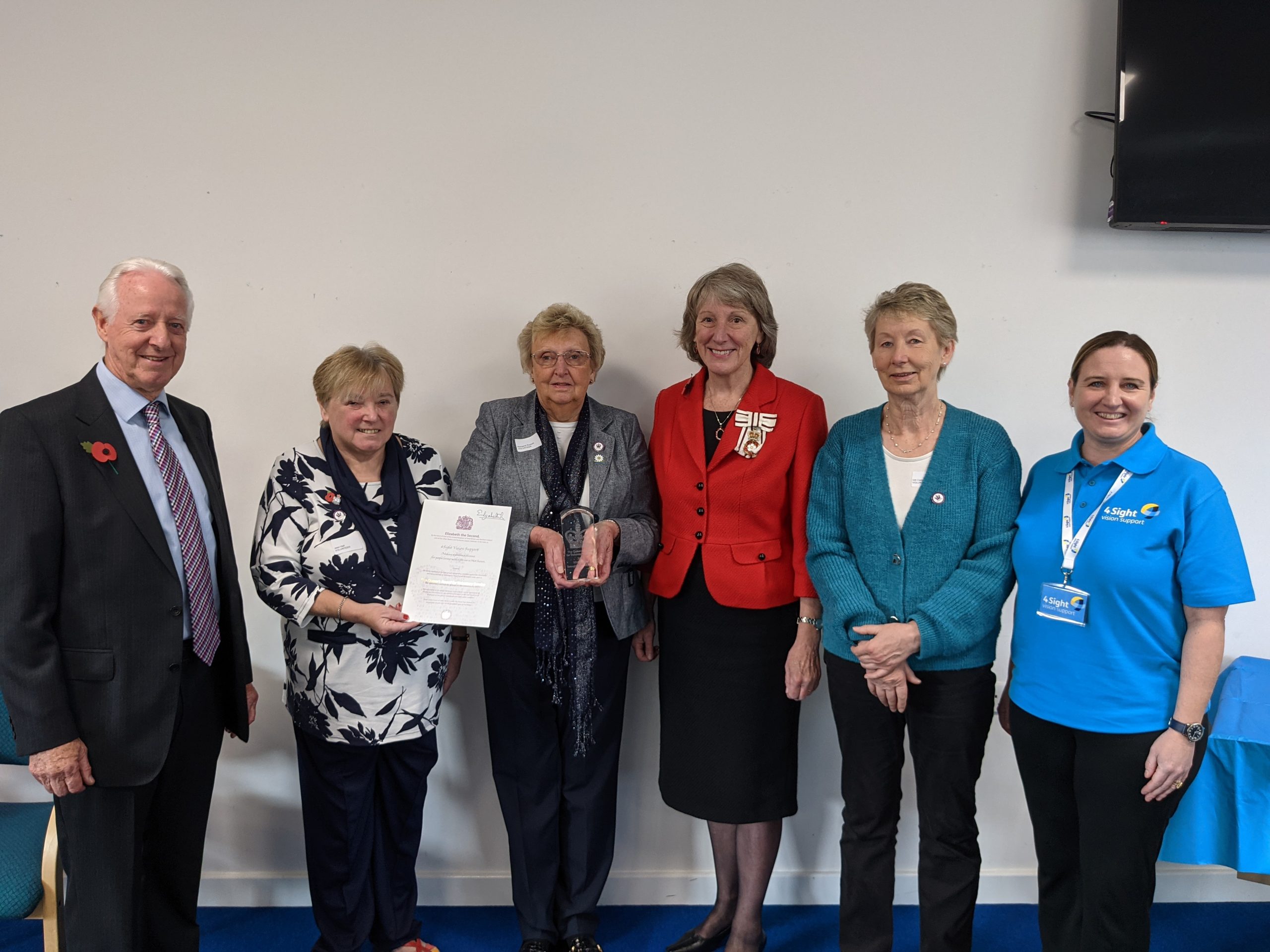 Presentation of The Queen’s Award for Voluntary Service - 4Sight Vision ...